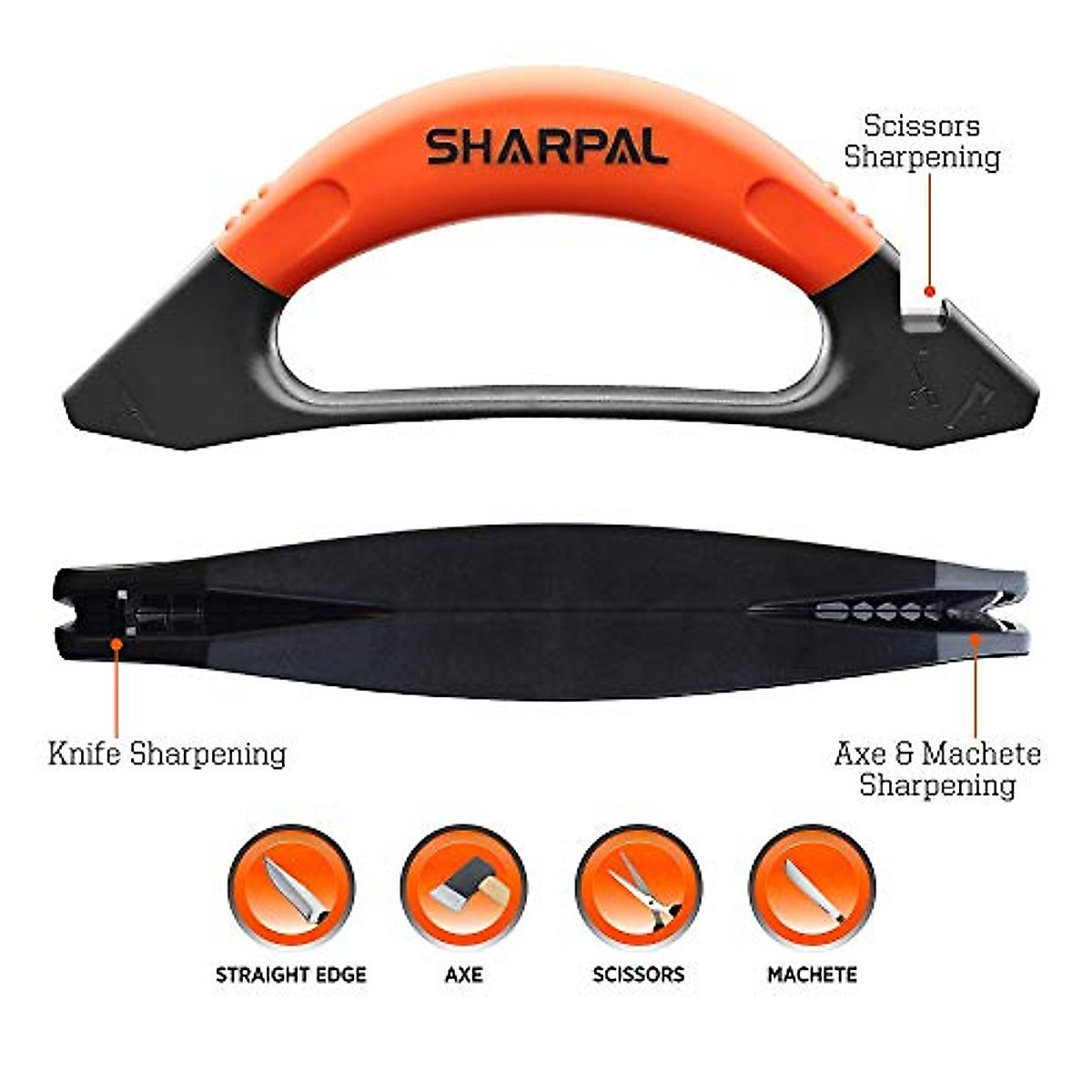 SHARPAL 112N 3-In-1 Knife Garden Tool Sharpener for Axe Hatchet Machete Scissor Repair and Restore Blades