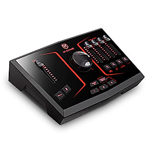 M-Game Solo USB Audio Interface Mixer for Streaming and Gaming with XLR Microphone in, Optical in, Voice FX, Sampler, Lights and Software
