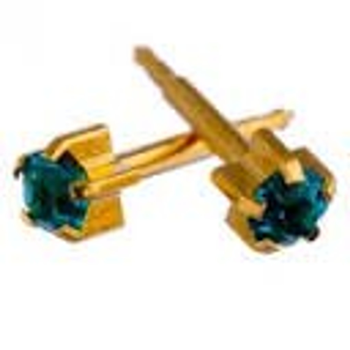 Studex 24K Plated Surgical Steel 3mm Regular Size Ear Piercing Earrings Studs in Prong Style Setting, 12 Pair Mixed Colors Yellow Metal