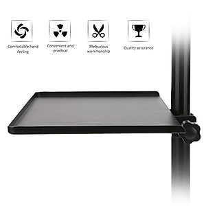 Mic Rack Stand Phone Holder, Multifunctional Microphone Stand Tray, Alloy Clamp-On Chat Room for Live Broadcast