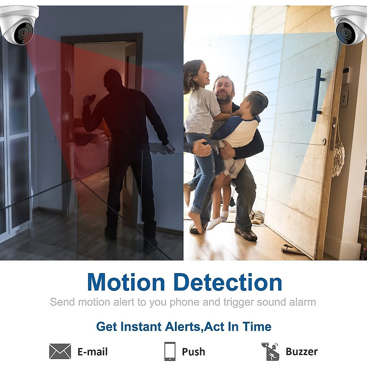 4K 8MP PoE IP Outdoor Vandal Proof Dome Camera for Existing System, 2.8mm Wide Angle, 65ft Night Vision, H.265, ONLY Compatible with Hik Vision Uniview NVR, NDAA Compliant