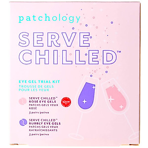 Patchology Skin Care Kit - Serve Chilled eye masks for dark circles and puffiness - Spa day kit for women and bachelorette party favors featuring Niacinamide, Hyaluronic Acid Eye Patches