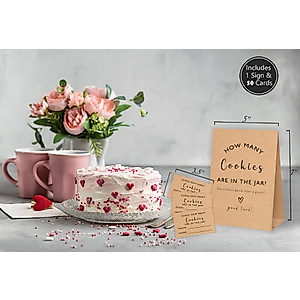 Guess How Many Cookies Baby Shower Game,baby shower themes,Neutral Baby Shower Decoration,Birthday Party Game,Bridal Shower Game,Wedding Shower Game,1 Kraft Sign & 50 Kraft Guessing Cards Set-A25