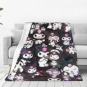 Kawaii Super Soft Blanket Cute Plush Blanket All Season Flannel Fleece Blanket for Kids Adult Sofa Bedding Living Room Decor 50"X40"