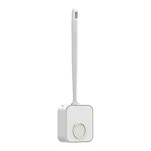 SAAKO Toilet Bowl Brush Wall Mounted Floor Toilet Brush Silicone Toilet Cleaner Brush Toilet Brush Holder with Lid Design