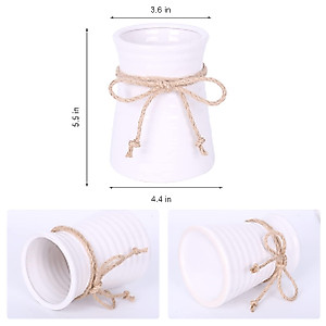 YILIYAJIA Table Centerpieces Dinning Fake Flowers in Vase Ceramics,Artificial Flowers,Halloween Faux Silk Rose Arrangements Bouquets Kitchen Room