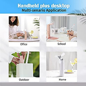 shinic Usb Mini Fan, Portable table Fan, 3 Blades, Rechargeable Mini Fan, with Strong Wind, Pocket Fan Long Lasting, 7-13 Working Hours Mini Handheld Fan Battery Operated for Outdoor with Power Bank