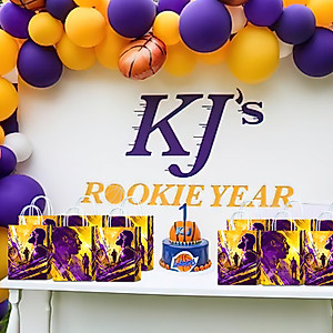 16 pcs Basketball Goodie Bags, Basketball Treat Candy Snack Bags for Team Basketball Birthday Party decorations Supplies, Basketball Party Favor Bags for Basketball Themed Party Favors