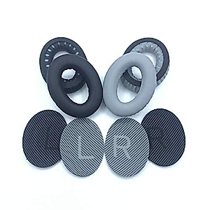 MEIYIN 2Pcs/1Pair Grey Headphone Cushions Replacement Ear Pads Cover for QC35 Headset