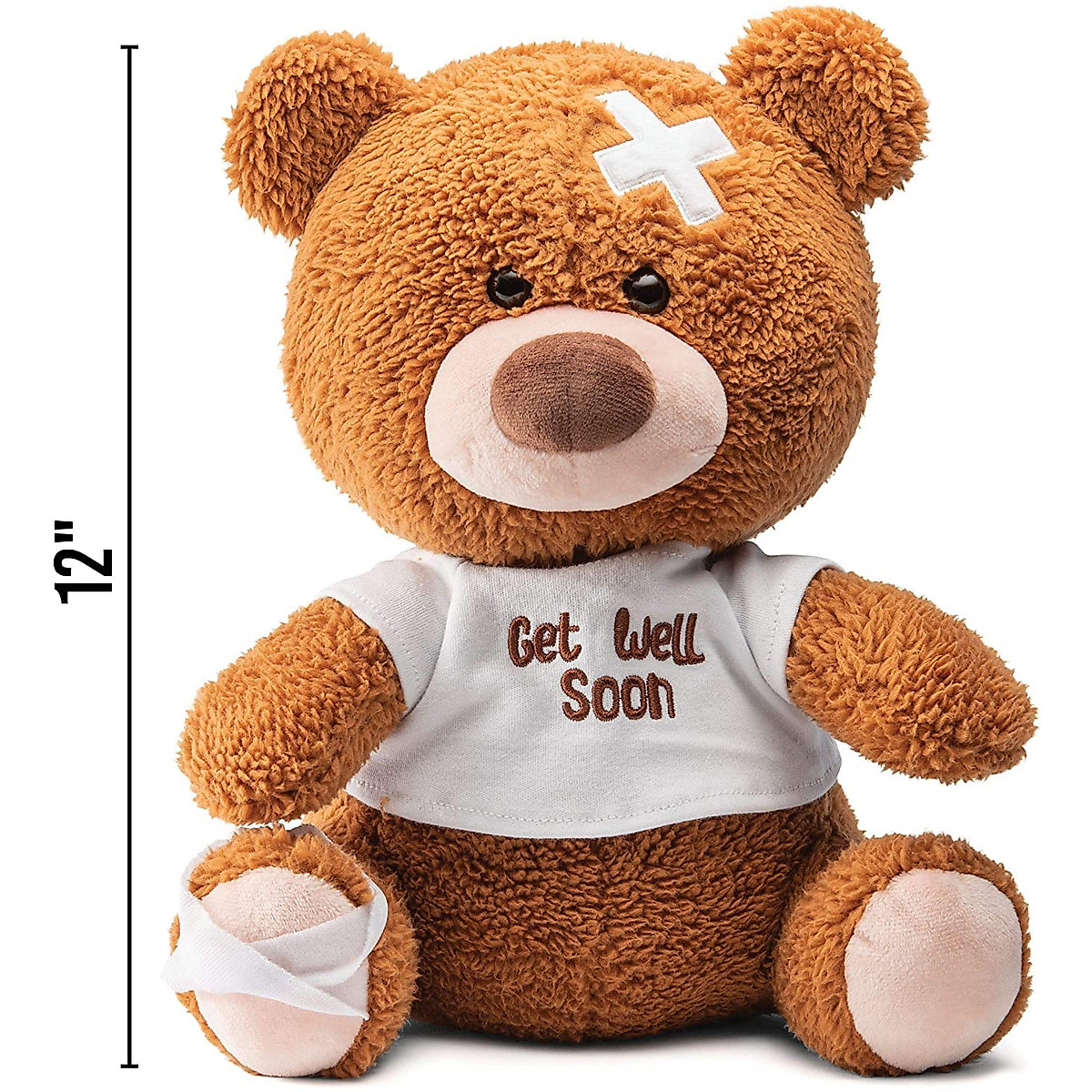 PREXTEX 12-Inch Get Well Soon Plush Bear - Soft Stuffed Teddy Bear - Get Well Soon Gifts for Kids Stuffed Animals - Get Well Soon Stuffed Toy - Get Well Soon Teddy Bear Plush - Get Well Gift