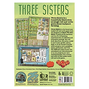 Three Sisters , A Strategic Roll and Write Board Game About Gardening - 25th Century Games
