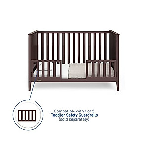 Graco Melbourne 3-in-1 Convertible Crib (Espresso) – Converts from Baby Crib to Toddler Bed and Daybed, Fits Standard Full-Size Crib Mattress, Adjustable Mattress Support Base