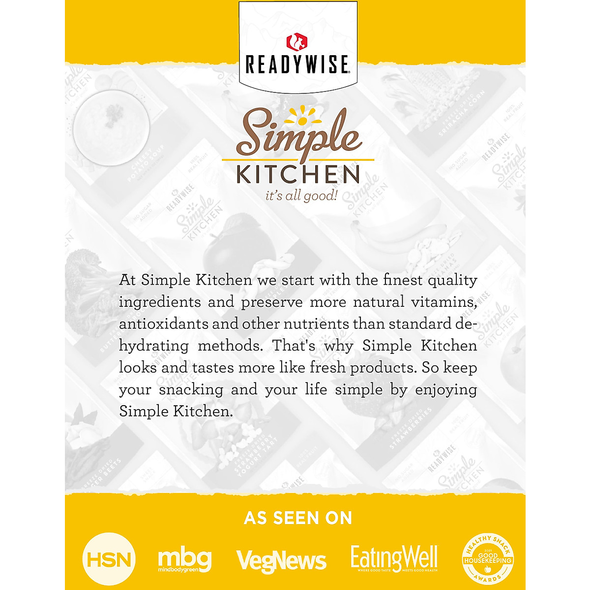 READYWISE - Simple Kitchen, Freeze-Dried Corn, 23 Servings, MRE, Emergency Food Supply, Gluten Free, Corn, Freeze Dried Corn, Freeze Dried Food, Canned Food, Camping, Survival Food, 10 Can