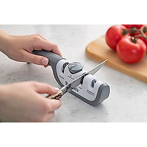 Smith's 51109 Select Angle Adjust Manual Knife Sharpener, White/Gray