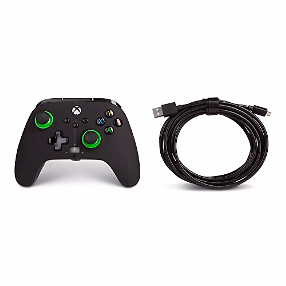 PowerA Enhanced Wired Controller for Xbox Series X|S - Green Hint, Officially Licensed for Xbox