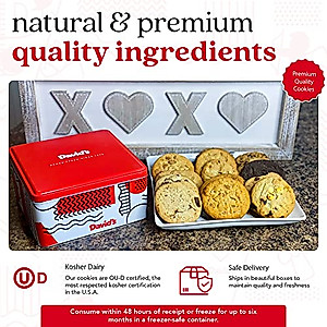 David's Cookies Premium Gift, Gourmet, and Freshly Baked Valentine's Day Assorted Cookies in a Love Tin Gift Box For Your Love Ones, Deliciously Handmade Soft Variety of Cookies - 2 lbs