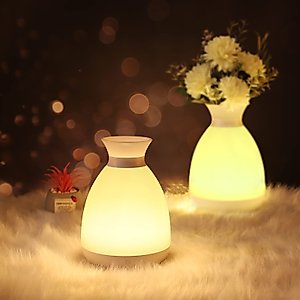 Flymuda Baby Night Light, Flower Vase Style Kids Night Light, Dimmable White & RGB Changing Colors Night Light Lamp for Kids, Bedroom, Kitchen, Living Room, Office, Restaurant, Ideal Christmas Gift