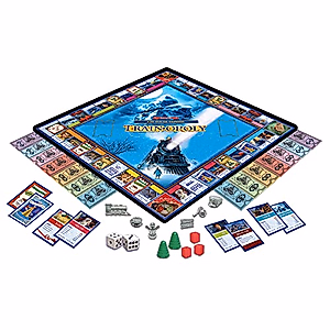 MasterPieces Opoly Board Games - The Polar Express Train Opoly - Officially Licensed Board Games for Adults, Kids, & Family