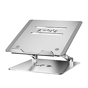 Anivia Laptop Stand,Adjustable Laptop Computer Stand Portable Foldable Laptop Riser Metal Holder Compatible with 10 to 17 Inches Notebook Computer, Silver
