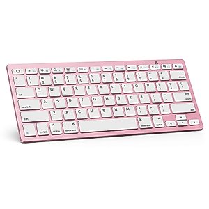 OMOTON Bluetooth Keyboard for iPad 10th Generation, iPad 10.2 (9th/8th/7th), iPad Pro 13/12.9/11 inch, iPad Air 13/11 inch, iPad Air 5th/4th, iPad Mini and More Bluetooth Enabled Devices, Rose Gold