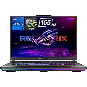 ASUS ROG Strix G16 Gaming Laptop 2023 Newest, 16" FHD 165Hz Display, Intel Core i7 13650HX up to 4.9GHz, NVIDIA GeForce RTX 4060, 64GB DDR5 RAM, 2TB SSD, Wi-Fi 6E, Bluetooth, Windows 11