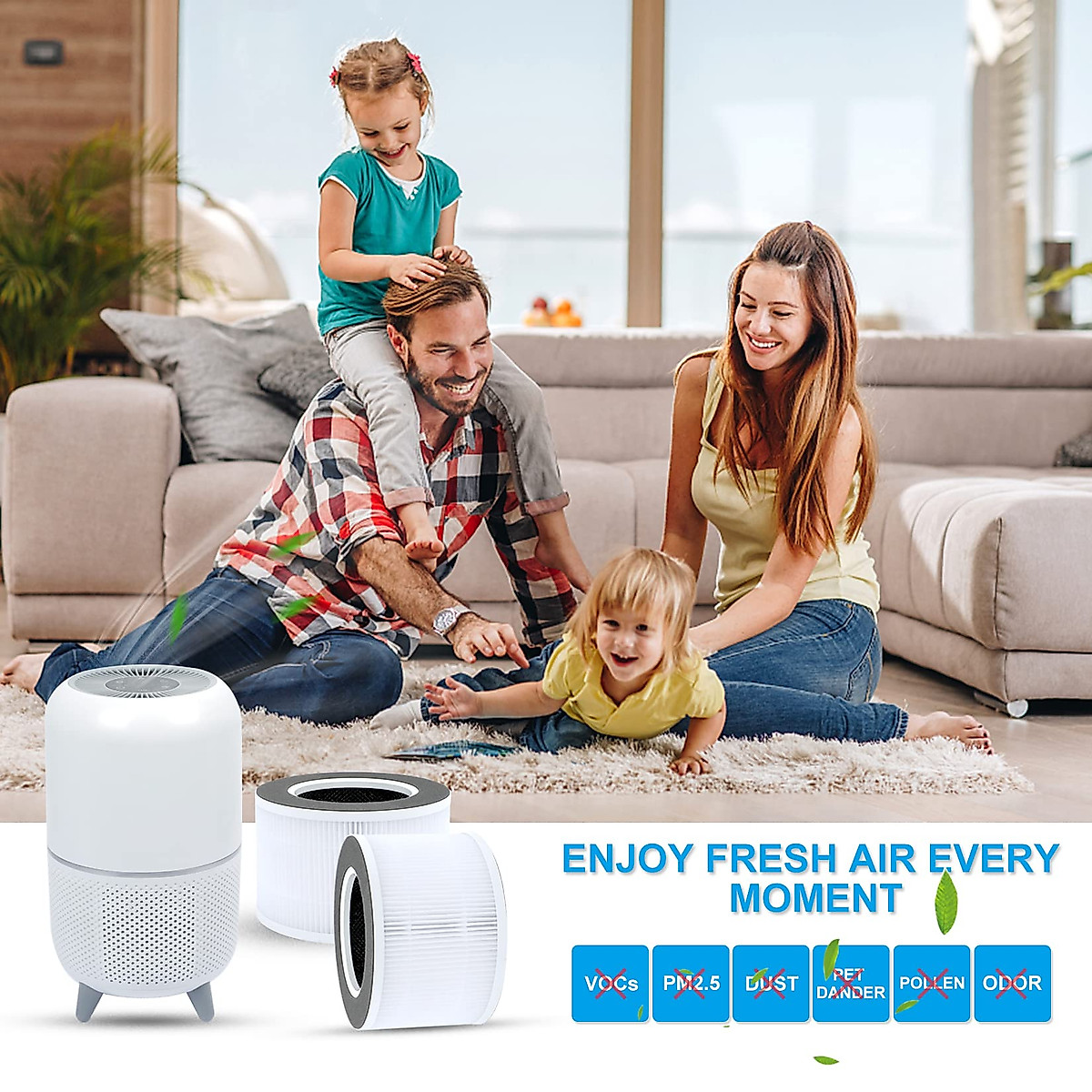 RichBring 2-Pack HEPA Air Purifier Replacement Filter Compatible with Tredy TD-1500 & TD-1500BM