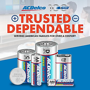 ACDelco 48-Count AAA Batteries, Maximum Power Super Alkaline Battery, 10-Year Shelf Life, Reclosable Packaging
