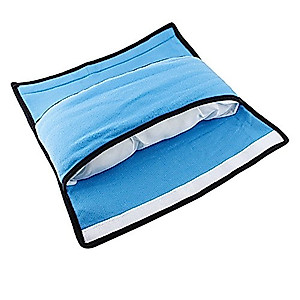 Auto Seat Belt Pillow Car Safety Belt Protect,Shoulder Pad,Adjust Vehicle Seat Belt Cushion for Children,Kids Seatbelt Pillow 2 Packs (Gray,Blue)