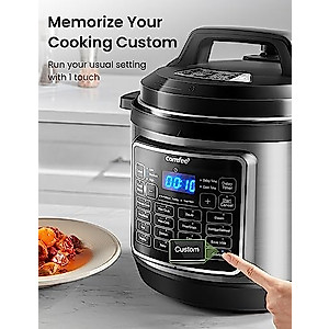 COMFEE’ 16 in 1 Electric Pressure Cooker Instant Multi Cooker Olla de Presion Non-Stick Pot Yogurt Maker Rice Cooker Slow Cooker Sauté Steamer 8 Quarts Stainless Steel