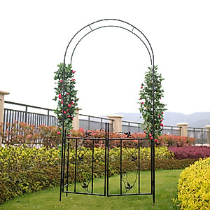 Better Garden Steel Garden Arch, 7'6" High x 3'9" Wide, Garden Arbor for Various Climbing Plant, Outdoor Garden Lawn Backyard