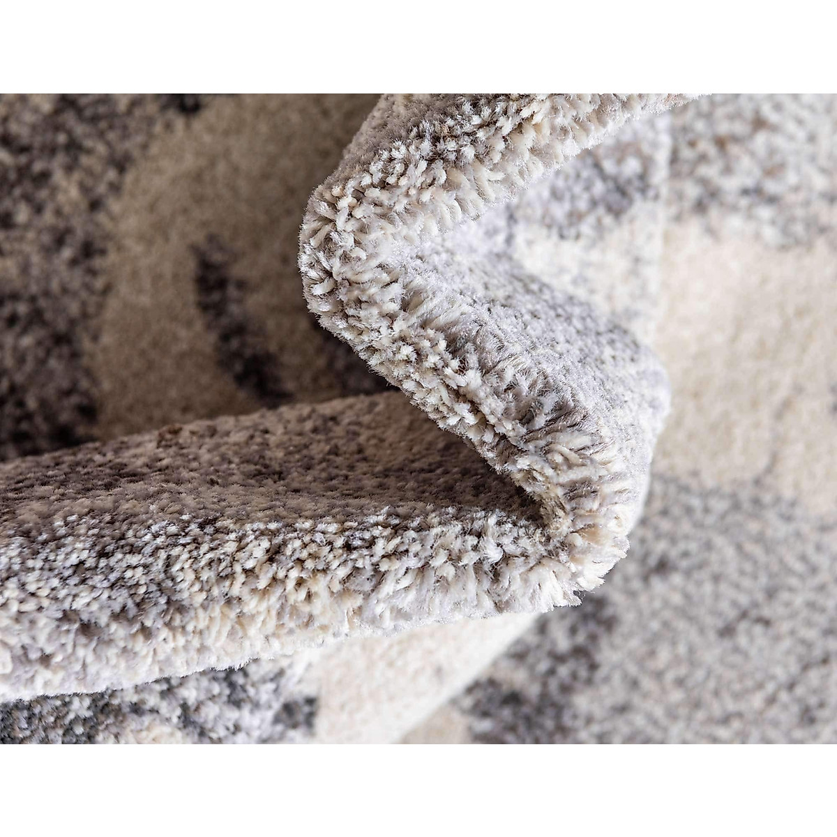 Unique Loom Positano Collection Coastal Modern Coral Lobster Shells Light Gray Runner Rug (2' x 7')