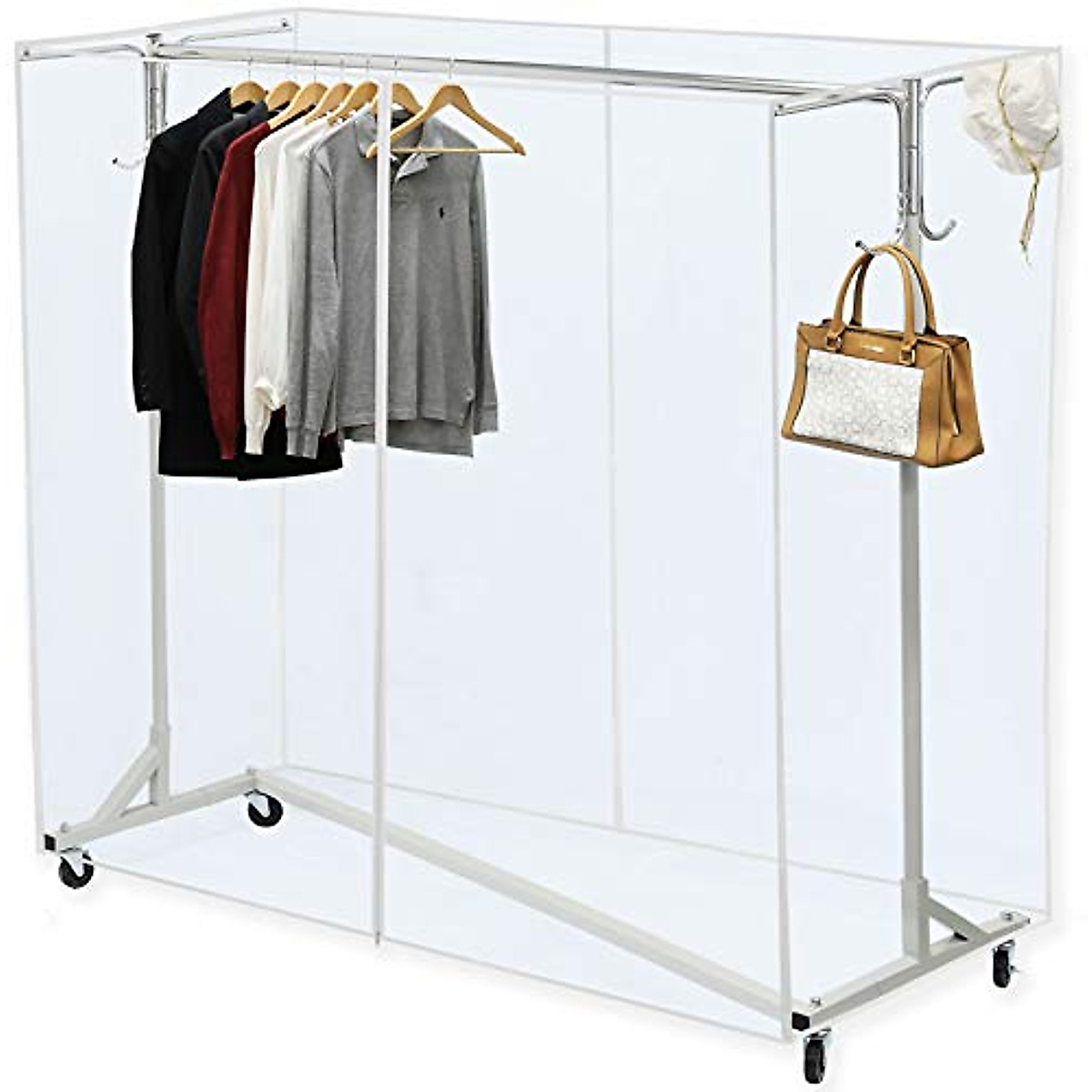 Cover and Tube Bracket for SimpleHouseware Z-Base Garment Rack (Garment Rack NOT Included)