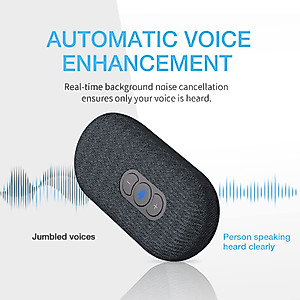 USB Speakerphone, Conference Computer Speaker with Microphone for Virtual Meetings, 360° Voice Pickup, Echo CancellationNoise Reduction, Plug and Play, Compatible with Zoom, Teams, Skype and more