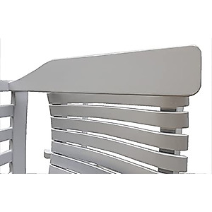 MicroMall Mainstays Outdoor Wood Porch Rocking Chair, White Color, Weather Resistant Finish