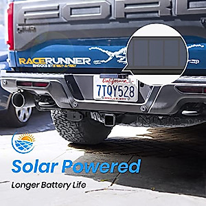 Upgrade Solar Wireless Backup Camera for Truck, AUTO-VOX 3Mins No Wires Install with Battery Powered Car Back Up Camera Systems, IP69K Waterproof Vehicles License Plate Reverse Camera for Trailer/SUV