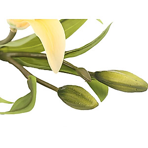 Joostee 8PCS Artificial Lily 3 Heads Fake Lily Artificial Flower for Wedding Home Party Garden Office Decor (Yellow)