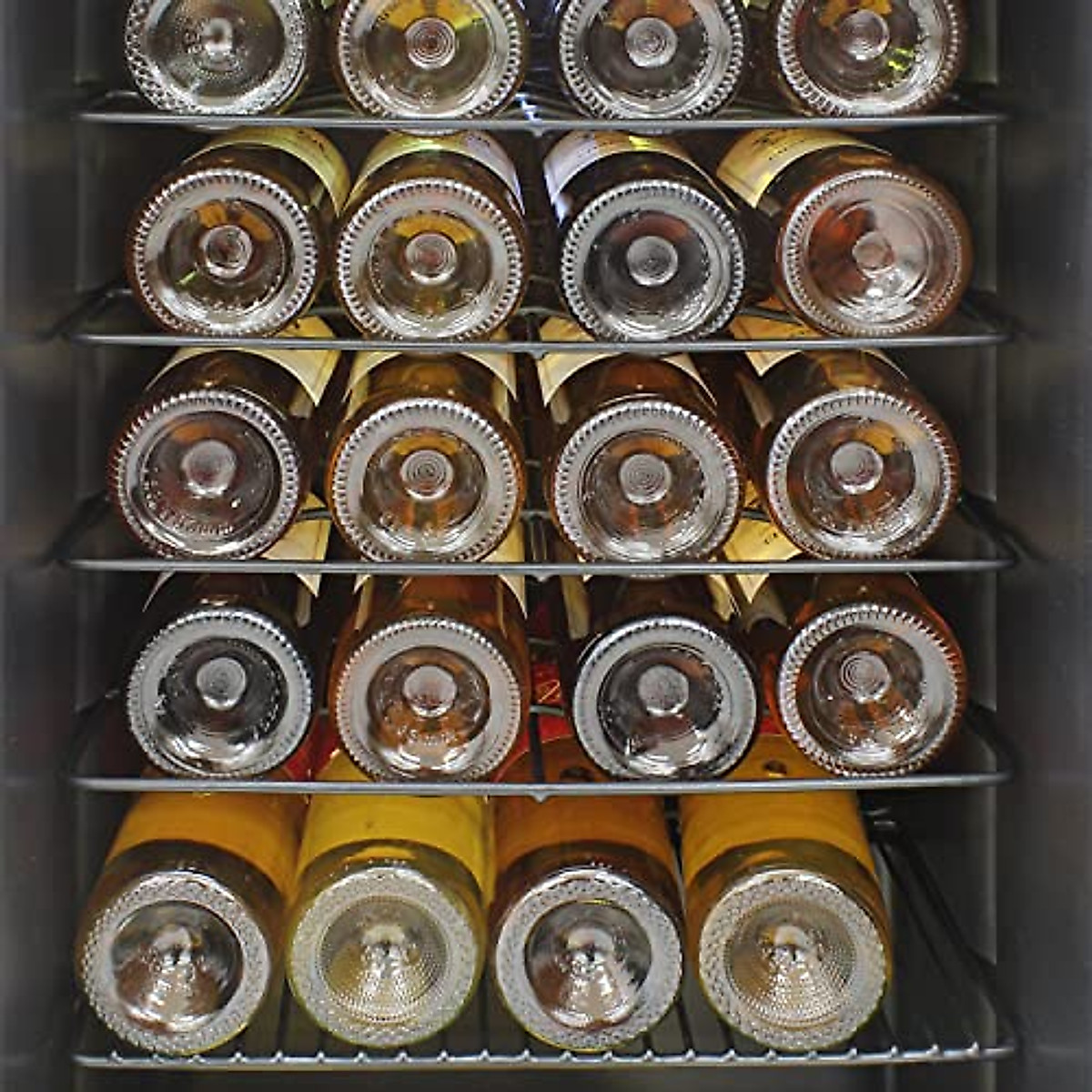 Vinotemp EL-28TS 28 Bottle Cooler Refrigerator, Freestanding Wine Fridge with Touch Screen Adjustable Temperature Control, Dual-Paned Glass Door and Safety Lock, Black