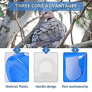 Pigeon Waterer Birds Water Feeder- Pigeon Water Dispenser, Automatic Bird Feeder for Cage, Bird Drinker Feeding Supplies for Pigeon Parrot ( 6.5L, White and Blue ) Bird Water Dispenser