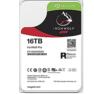 Seagate IronWolf Pro 16TB SATA III 3.5" Internal NAS Hard Drive, 7200 RPM, Pair