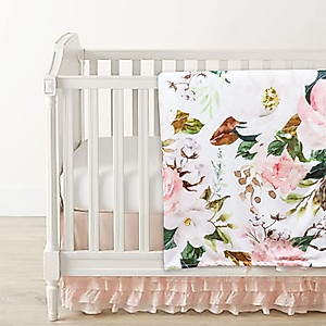 Changing Pad Cover & Baby Blanket, Pink Flower