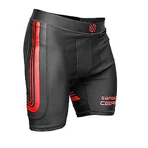 Sanabul Core Compression Base Layer Workout Shorts (Red, Large)