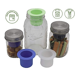 Divider Cup by Mason Jar Lifestyle - For Salads, Dips, and Snacks. Plastic Free Bento Lunch Container(Charcoal Gray, Wide Mouth)