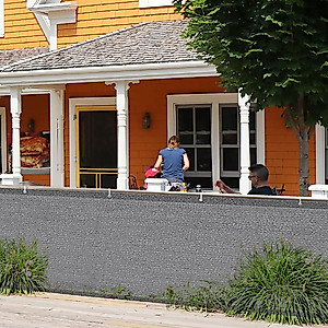 iCover 3.5x16.5ft Balcony Privacy Screen Fence, UV-Resistant Railing Fence Cover for Porch Deck Backyard Patio Garden, Cable Zip Ties Included, Grey