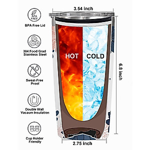 Retirement Gifts for Women-20 Oz Insulated Tumbler Teacher Retirement Gifts, Happy Retirement Gifts for Women, Friends, Bosses, Nurses, Doctors, Mom, Grandma, Coworkers