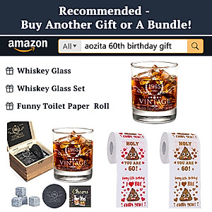 60th Birthday Gifts for Women, Men, Her, Him - Happy Prank Toilet Paper - 60th Birthday Decorations, Party Supplies Favors - 60 Years Old Funny Gag Gift Ideas, Novelty Bday Present for Friends, Family