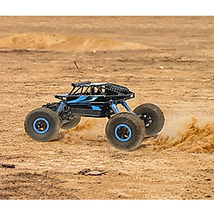 Click N' Play Remote Control Car 4WD Off Road Rock Crawler Vehicle 2.4 GHz, Blue