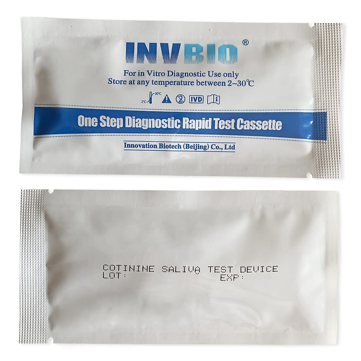 5 Ct-INVBIO Cotinine Saliva Test Kit at Home, Single Panel Oral COT Test, Cut-Off Level at 50 ng/mL, Highly Sensitive and Accurate
