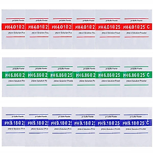 VERENIX 18 Pcs pH Meter Buffer Solution Powder, pH Buffer Calibration Solution Powder, pH Meter Calibration Packets for Precise and Easy use, 4.01pH, 6.86pH and 9.18pH
