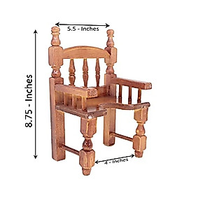 Susaniita - Wooden Chair for Nativity Set Size 4: Sized for Baby Jesus Figure 7 to 8 Inches Tall, Silla para Niño Dios - 8.75 in (H) X 5.5 in (W)