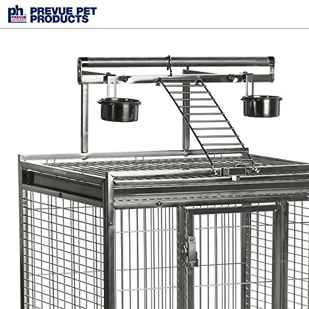 Prevue Pet Products Stainless Steel Play top Bird Cage, Stainless Steel, Medium